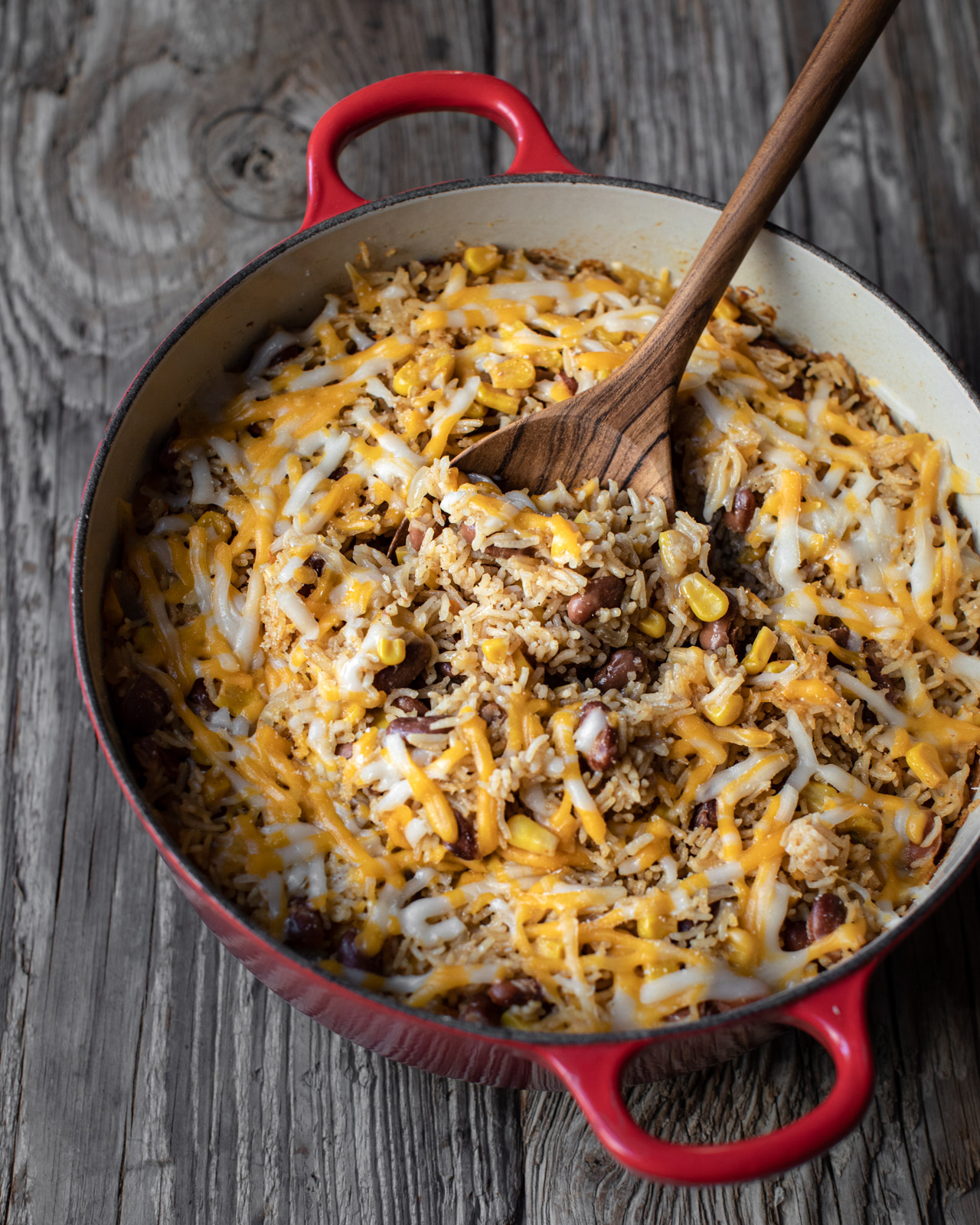 Cheesy Rice & Bean Bake - Mississippi Vegan