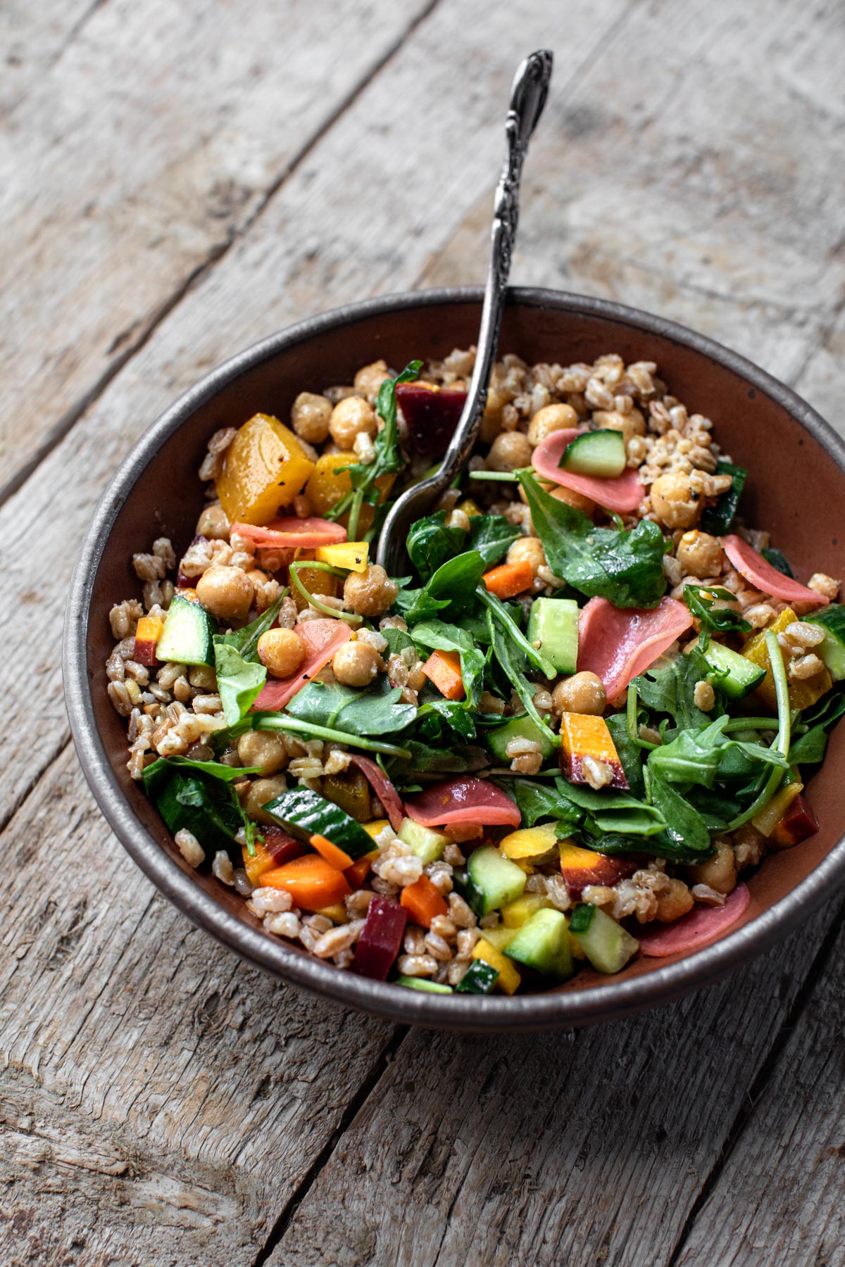 Fall Farro Salad - Mississippi Vegan