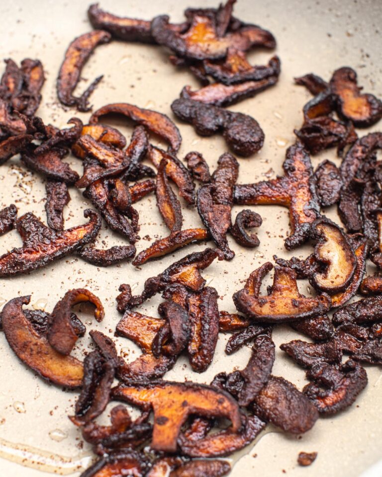 Skillet Shiitake Bacon - Mississippi Vegan
