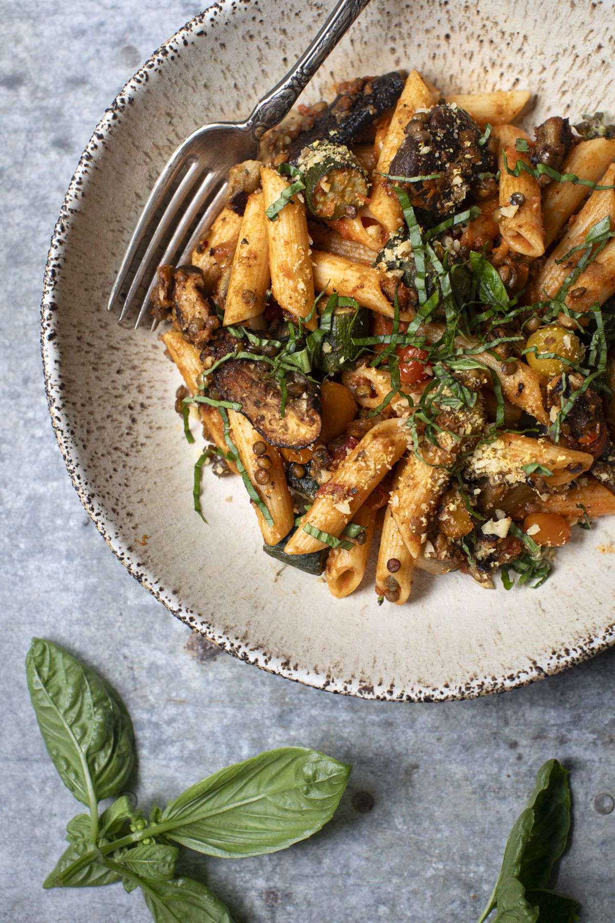 Roasted Vegetable Pasta Mississippi Vegan