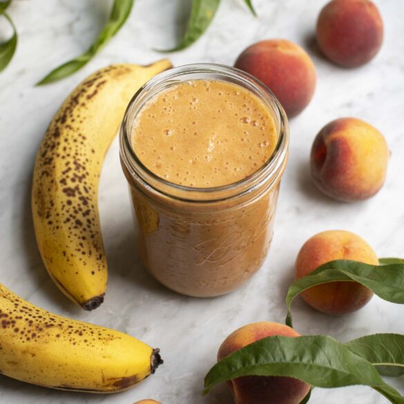 Peach Banana Smoothie - Mississippi Vegan